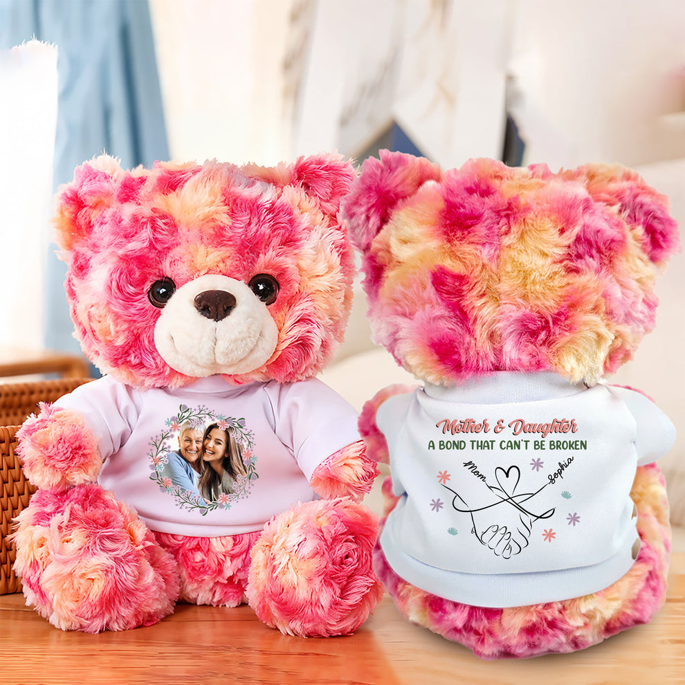 Happy Mother's Day Heart - Teddy Bear With Personalized Photo Shirt ...