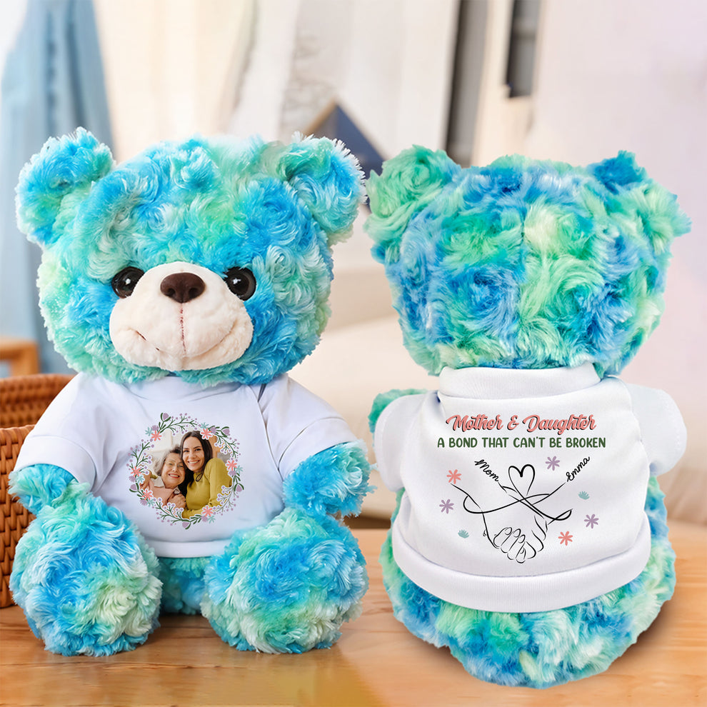 Happy Mother's Day Heart - Teddy Bear With Personalized Photo Shirt ...